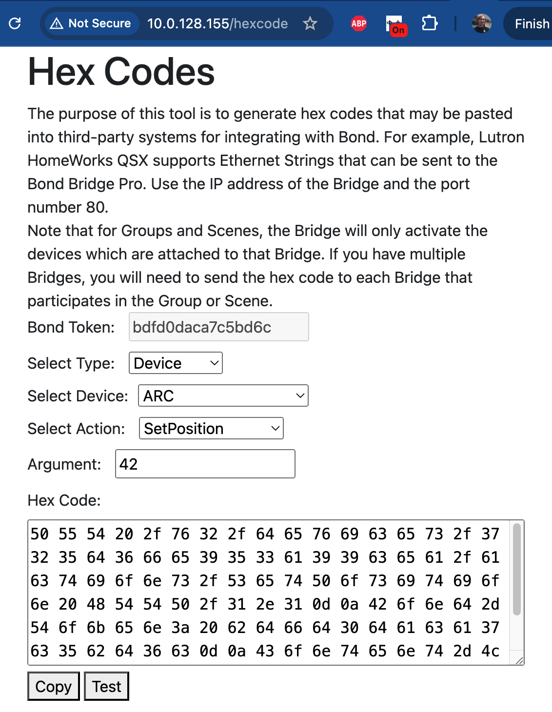 Bond Hex Codes for Third-Party Control Systems (BETA) – BOND Home